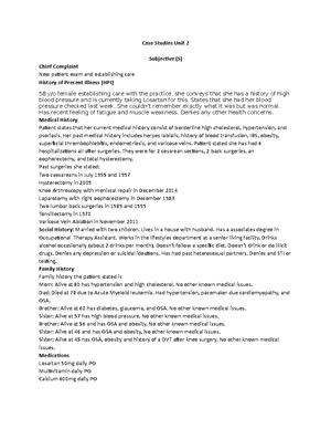 Shadow Health - Tina Jones - Comprehensive Assessment - Documentation ...