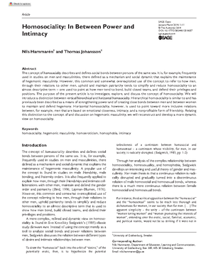 The Construction of Masculinity and the Triad of Men's Violence ...