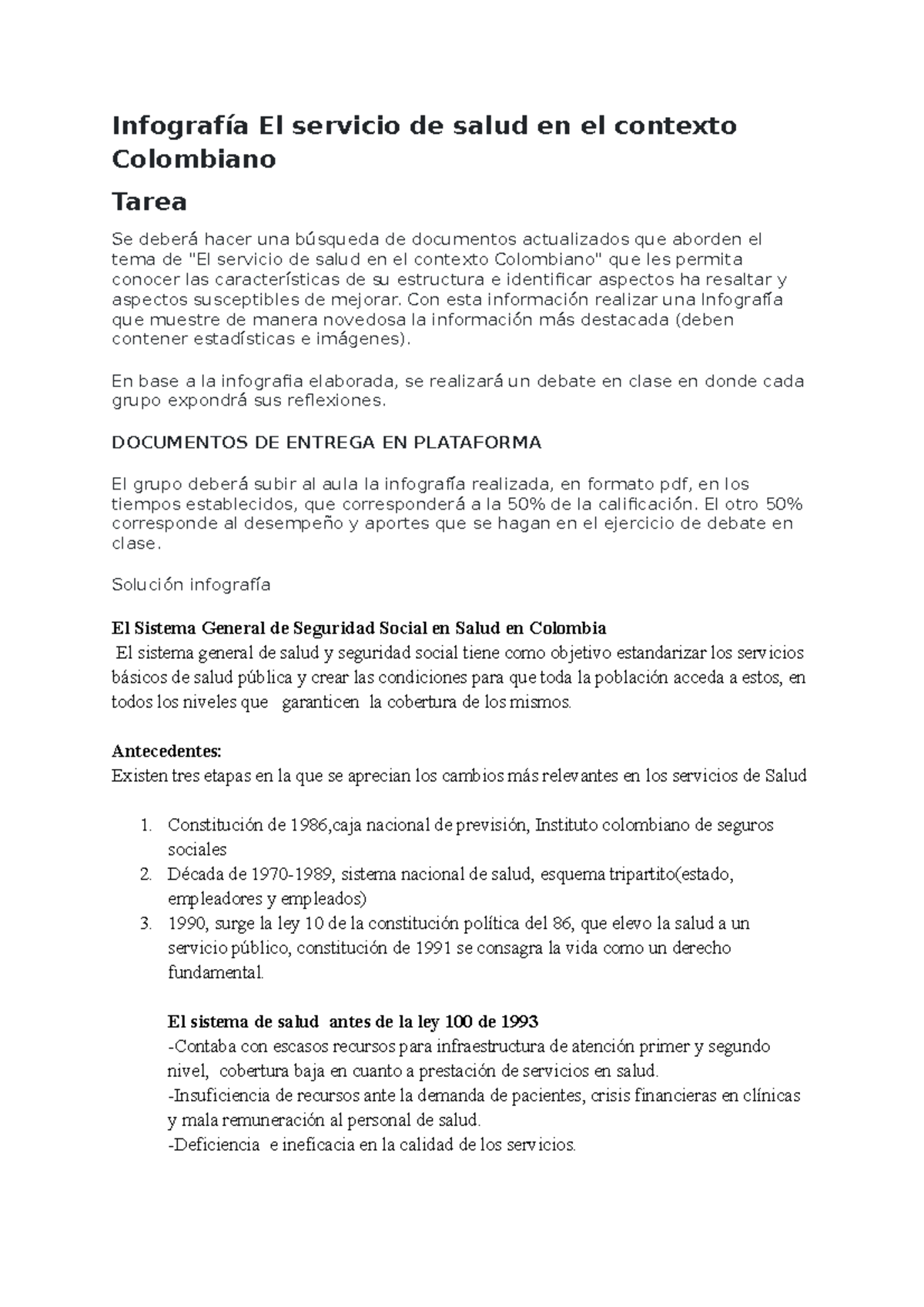 El Sistema General de Seguridad Social en Salud - Infografía El servicio de salud en el contexto ...