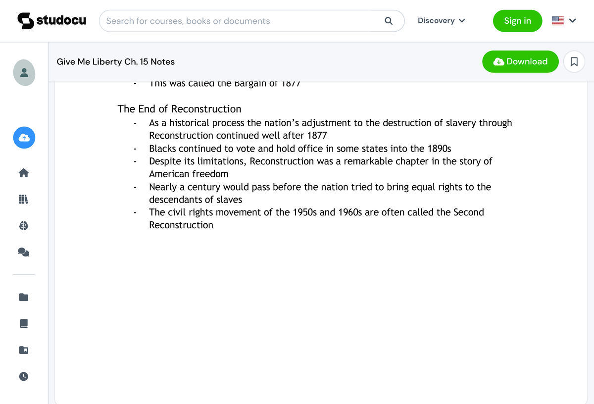 Give Me Liberty Ch. 15 Notes - Chapter 15 “What is Freedom ...