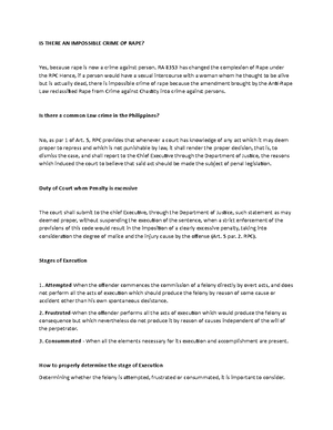 Criminal law module 3 - WHAT ARE ALTERNATIVE CIRCUMSTANCES? This are ...