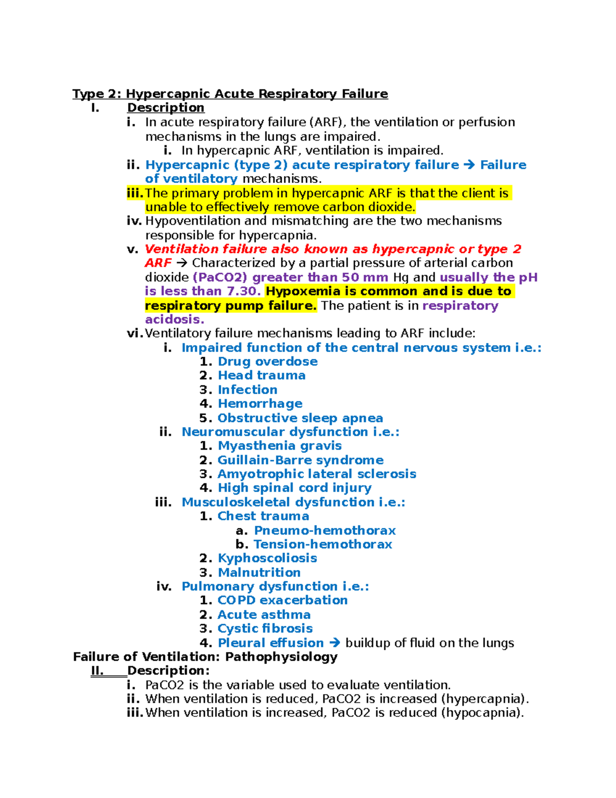 Respiratory Failure - Description i. In acute respiratory failure (ARF ...