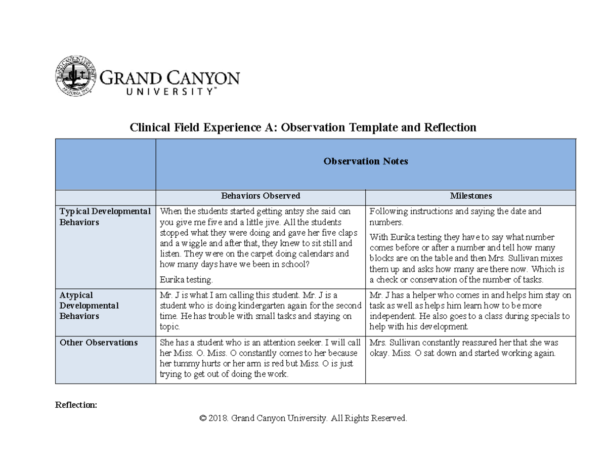 ECE-220-T2-CFE-Observation-Form - Clinical Field Experience A ...