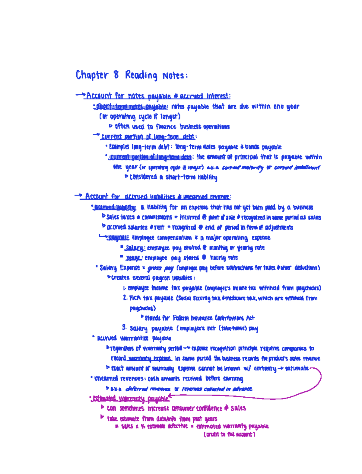 Chapter 8 Current and Contingent Liabilities - BUS 214 - Studocu