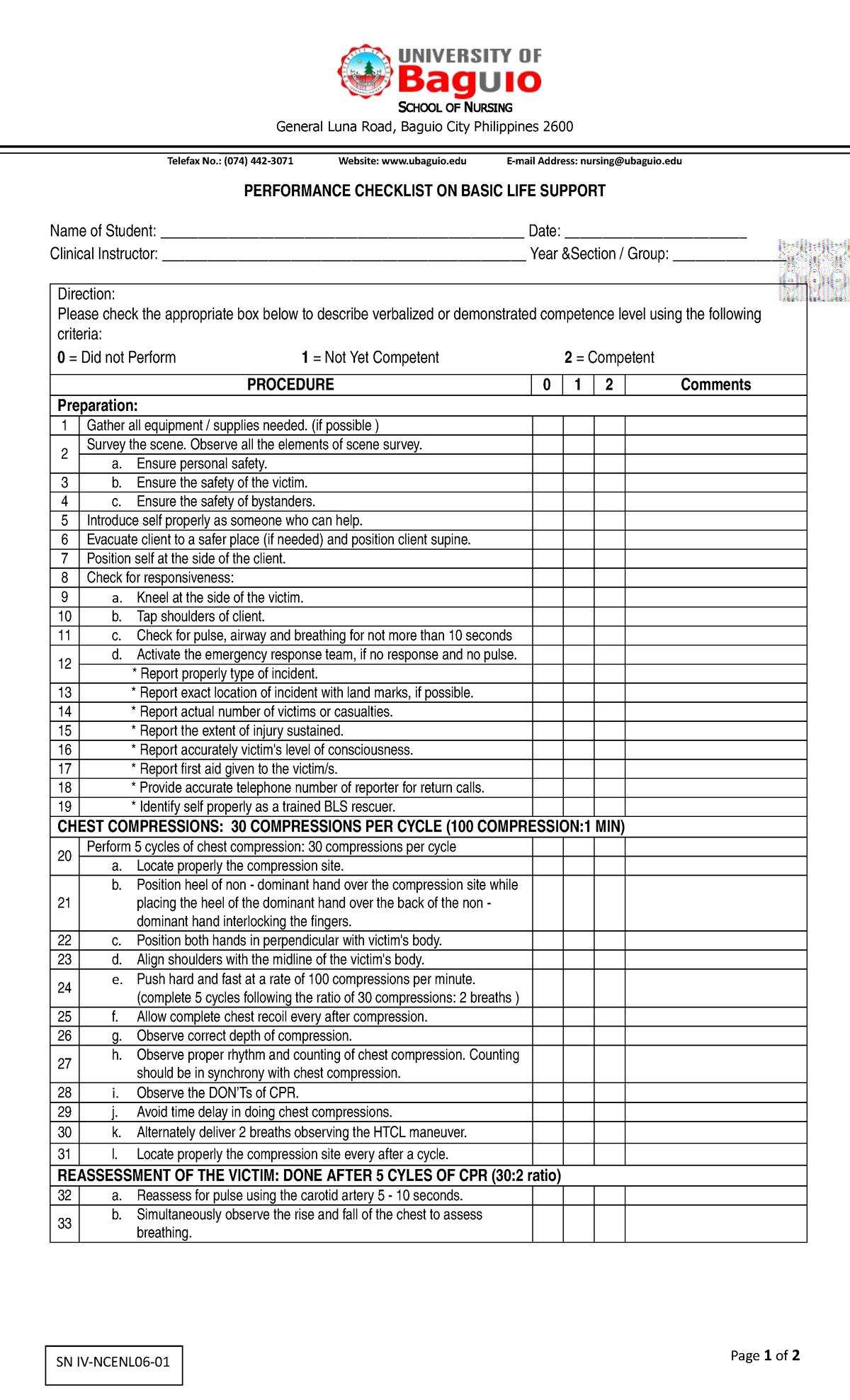 SN IV Ncenl 06 01 BLS - Lecture notes 2 - SN IV-NCENL06- SCHOOL OF ...