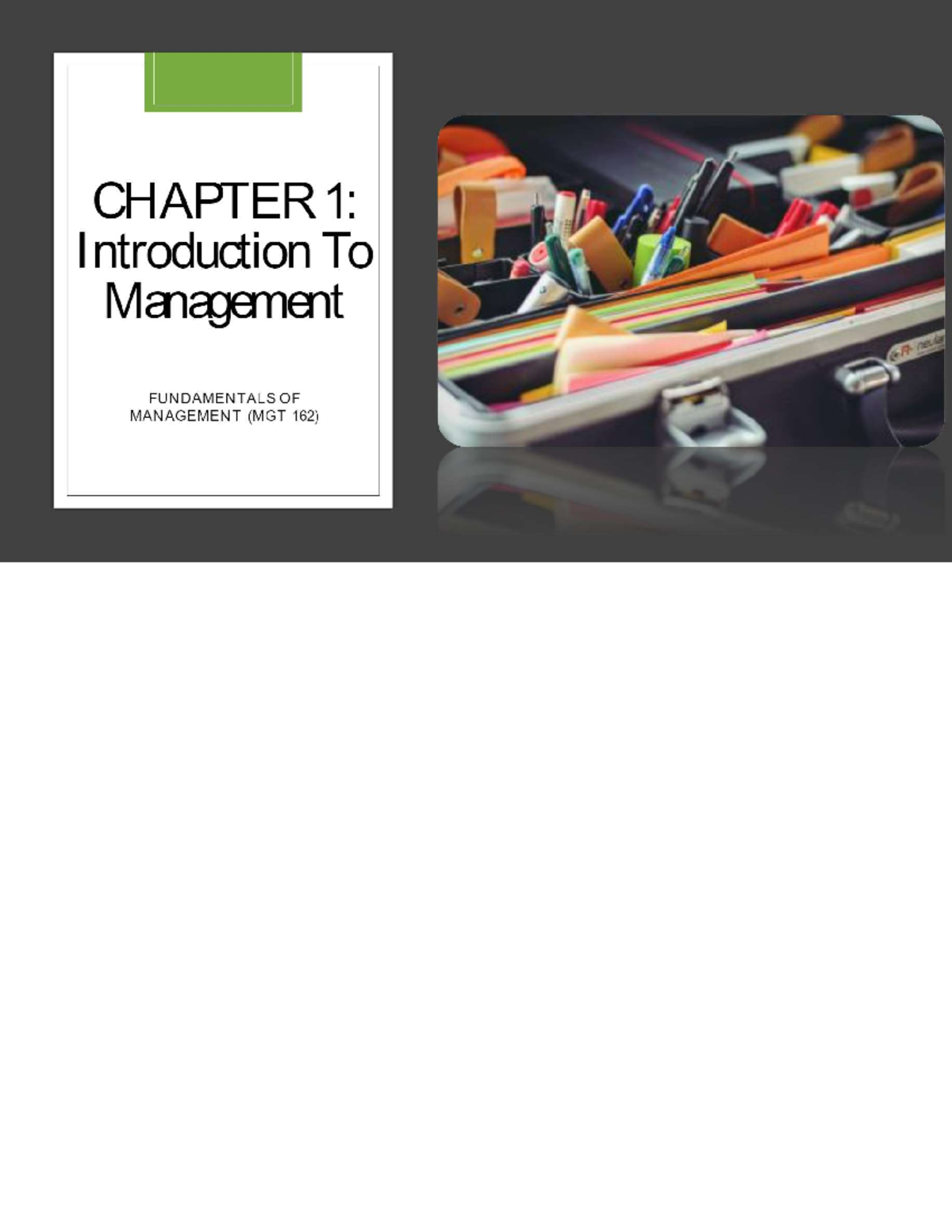 MGT Chapter 1 Introduction - Business studies - Studocu