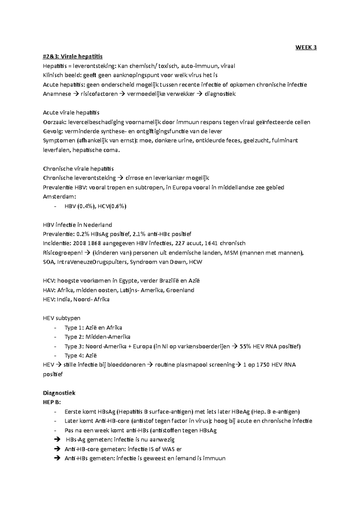 College 2&3. Virale hepatitis - WEEK 3 Virale hepatitis Hepatitis ...