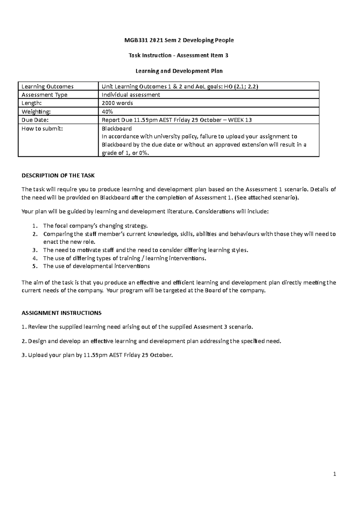 Assessment 3 Task Instructions with scenarioAssessment 3 Task ...