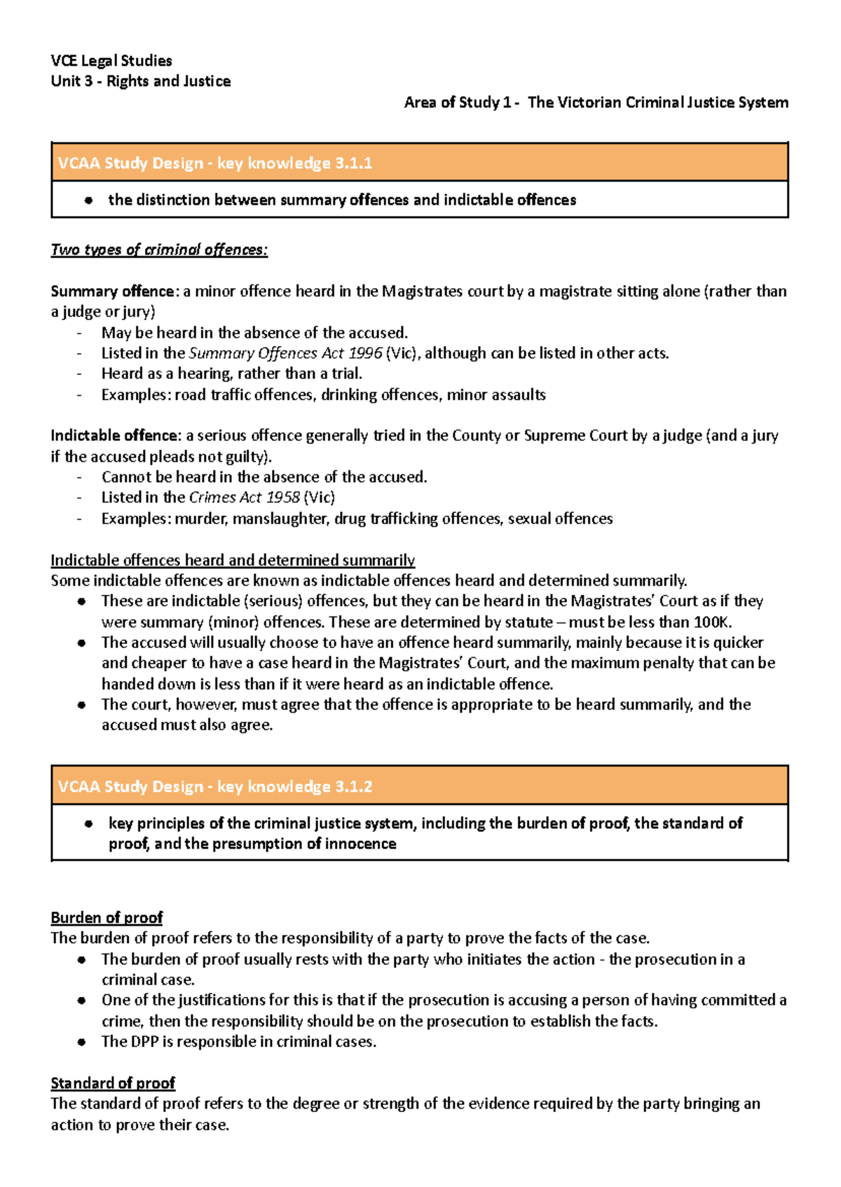 Unit3Legal - legal studies unit 3 notes - VCE Legal Studies Unit 3 ...