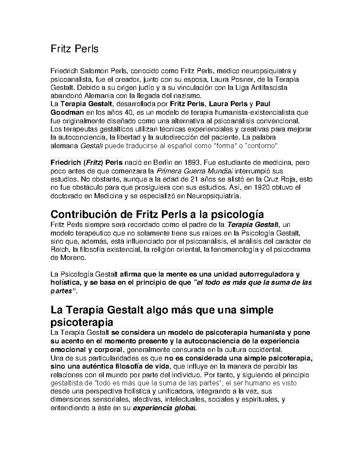 Fritz - wldpd - Fritz Perls Friedrich Salomon Perls, conocido como ...
