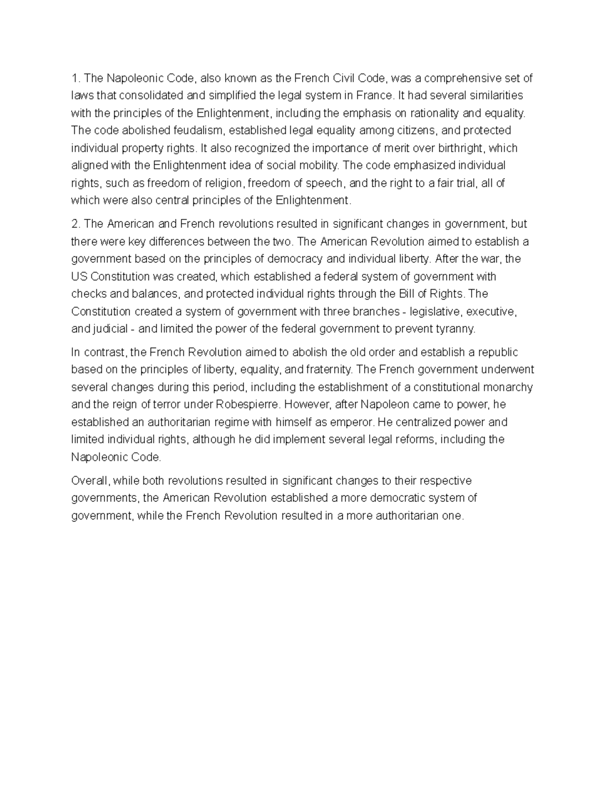 Untitled document (19) - The Napoleonic Code, also known as the French ...