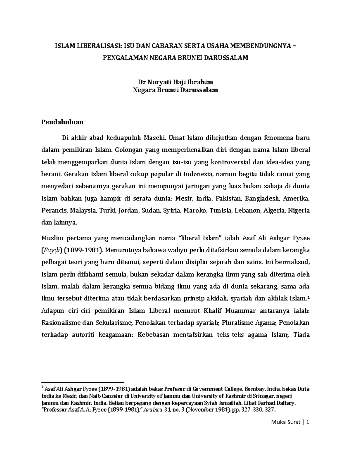 Kertas Tema SOM Mabims 43 2018 - Brunei - ISLAM LIBERALISASI: ISU DAN ...