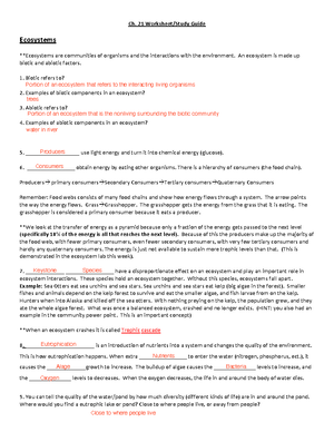 Chapter. 7 Genetics - Ch. 7 Worksheet/Study Guide This worksheet is to ...