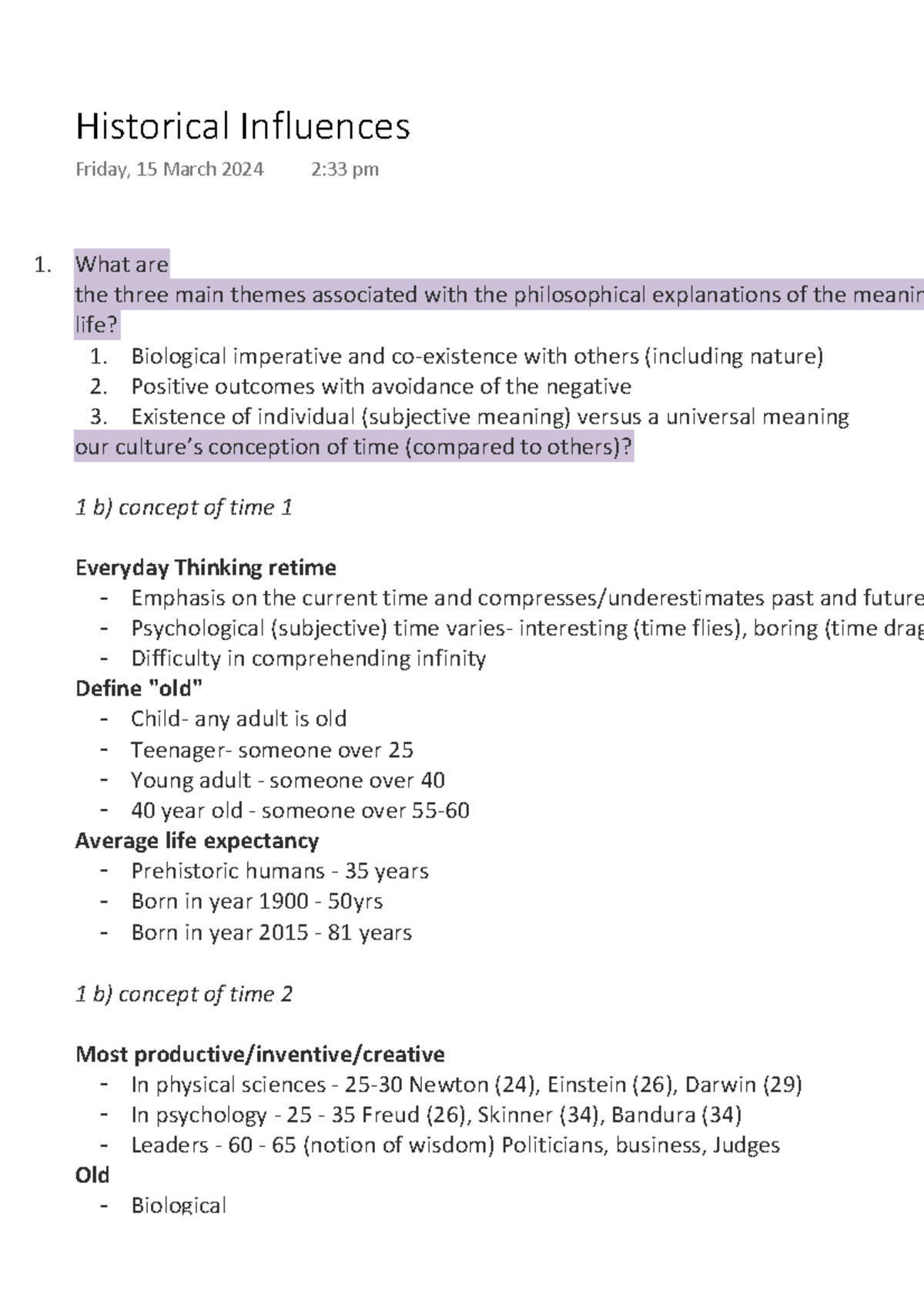 Historical Influences - What are the three main themes associated with ...