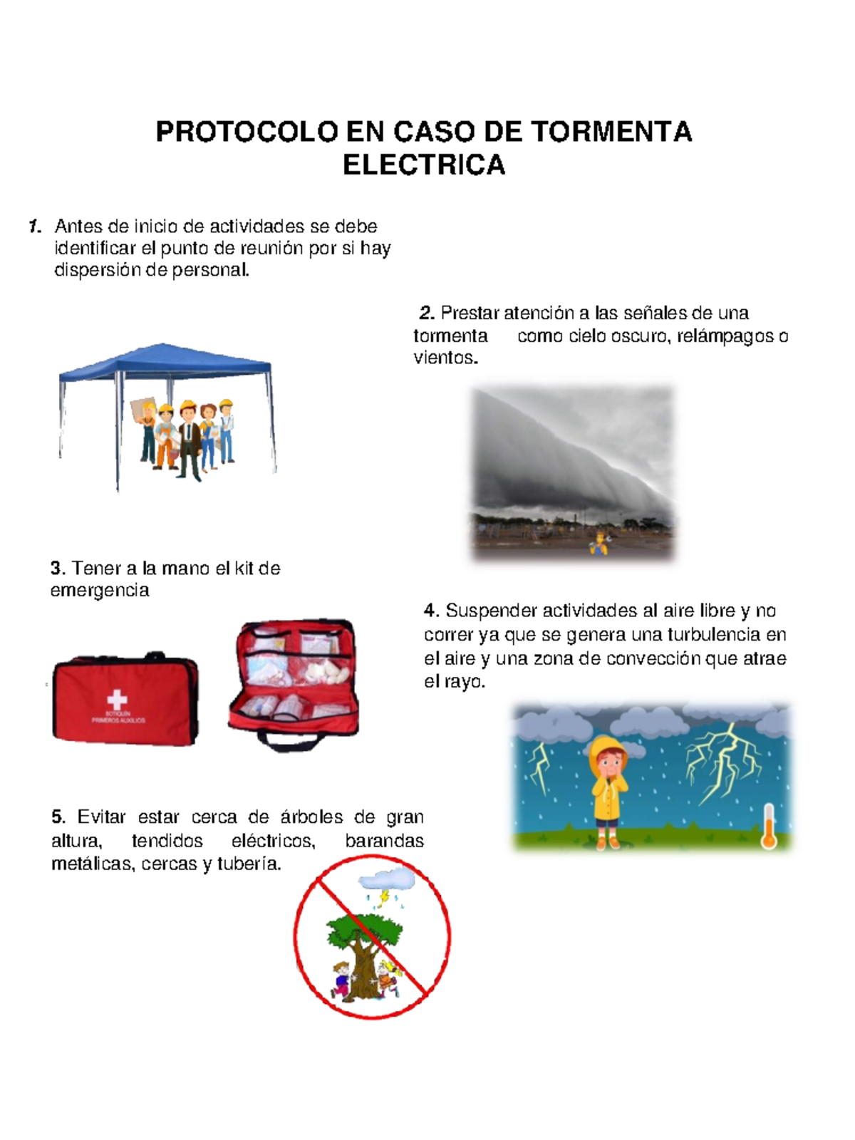 QUE Hacer EN Tormenta Electrica - PROTOCOLO EN CASO DE TORMENTA ...
