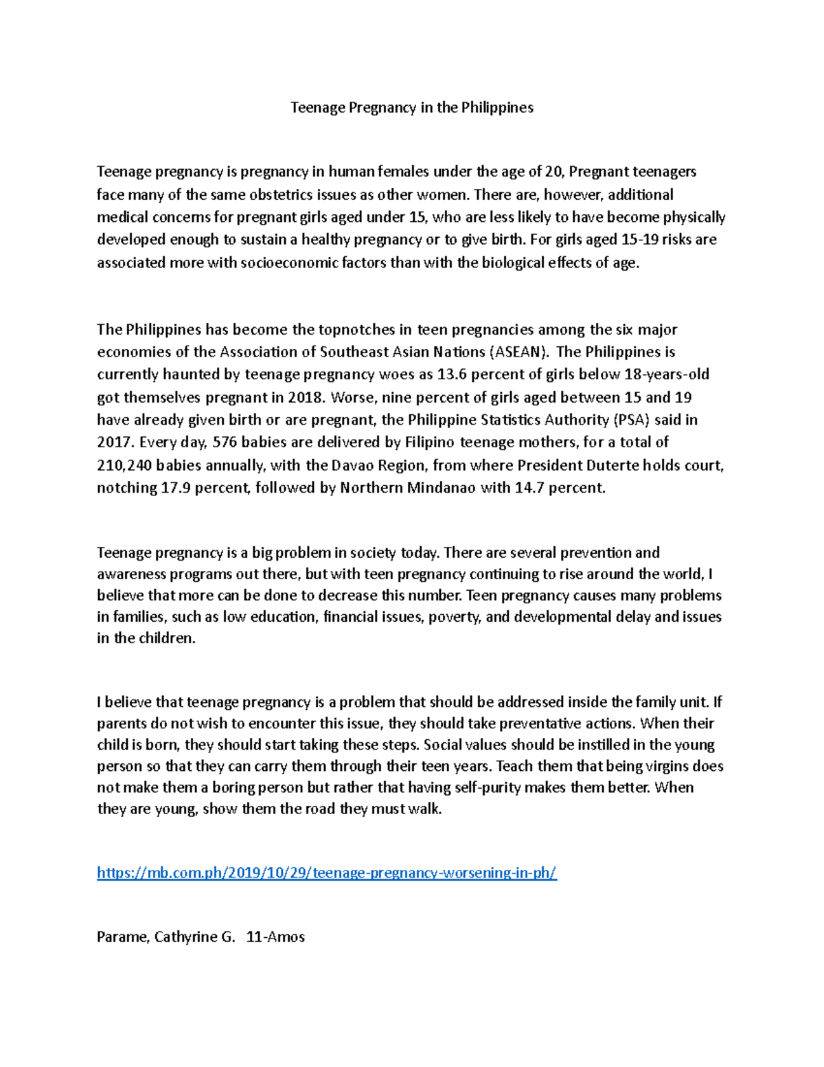 ACT 1 Position Paper - i need guide from research shshsshhsshhs ...