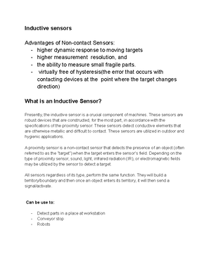How Inductive Sensors work - How Inductive Sensors work? Inductive sensors use currents created ...