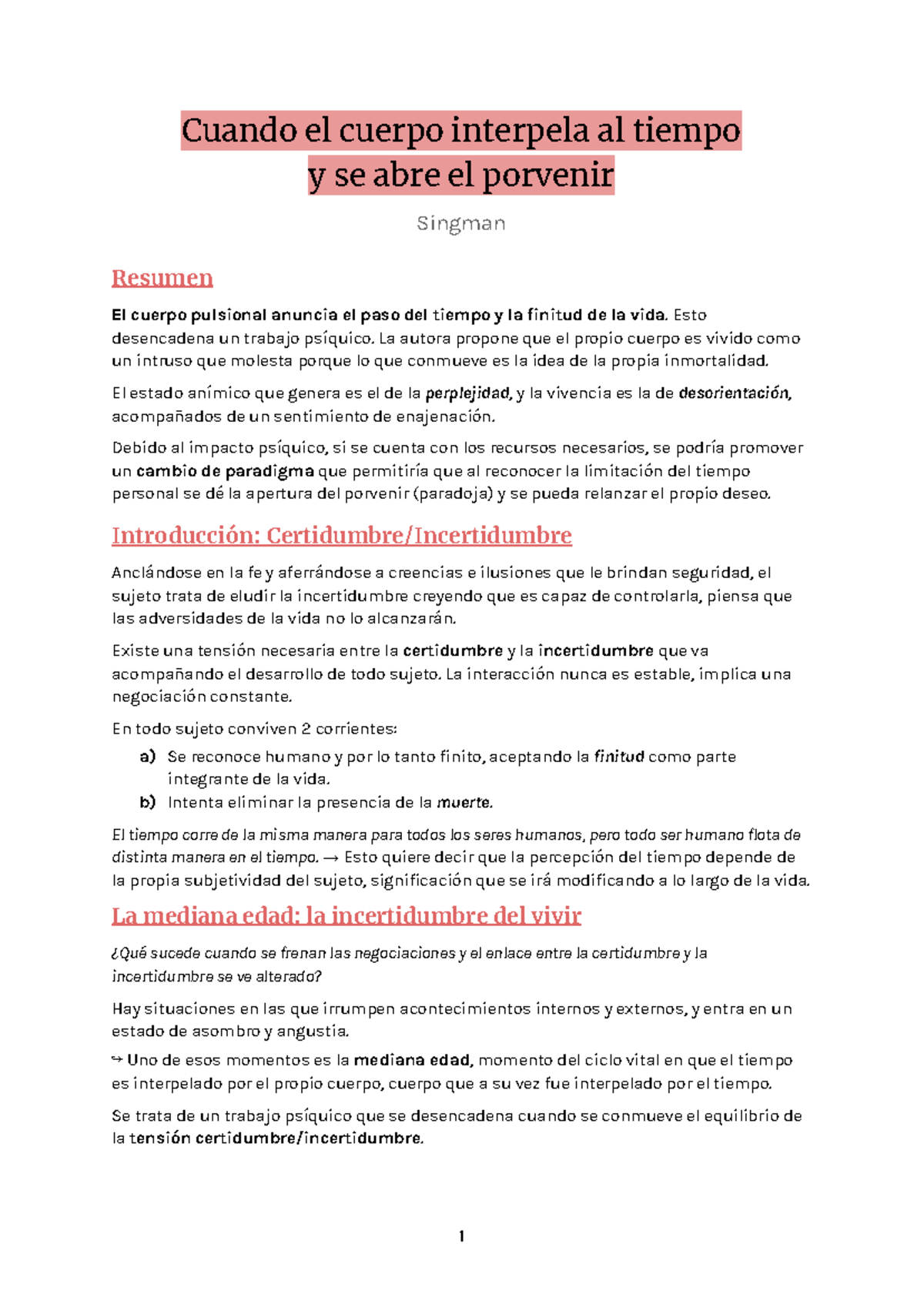 Singman - Cuando el cuerpo interpela al tiempo y se abre el por-venir ...