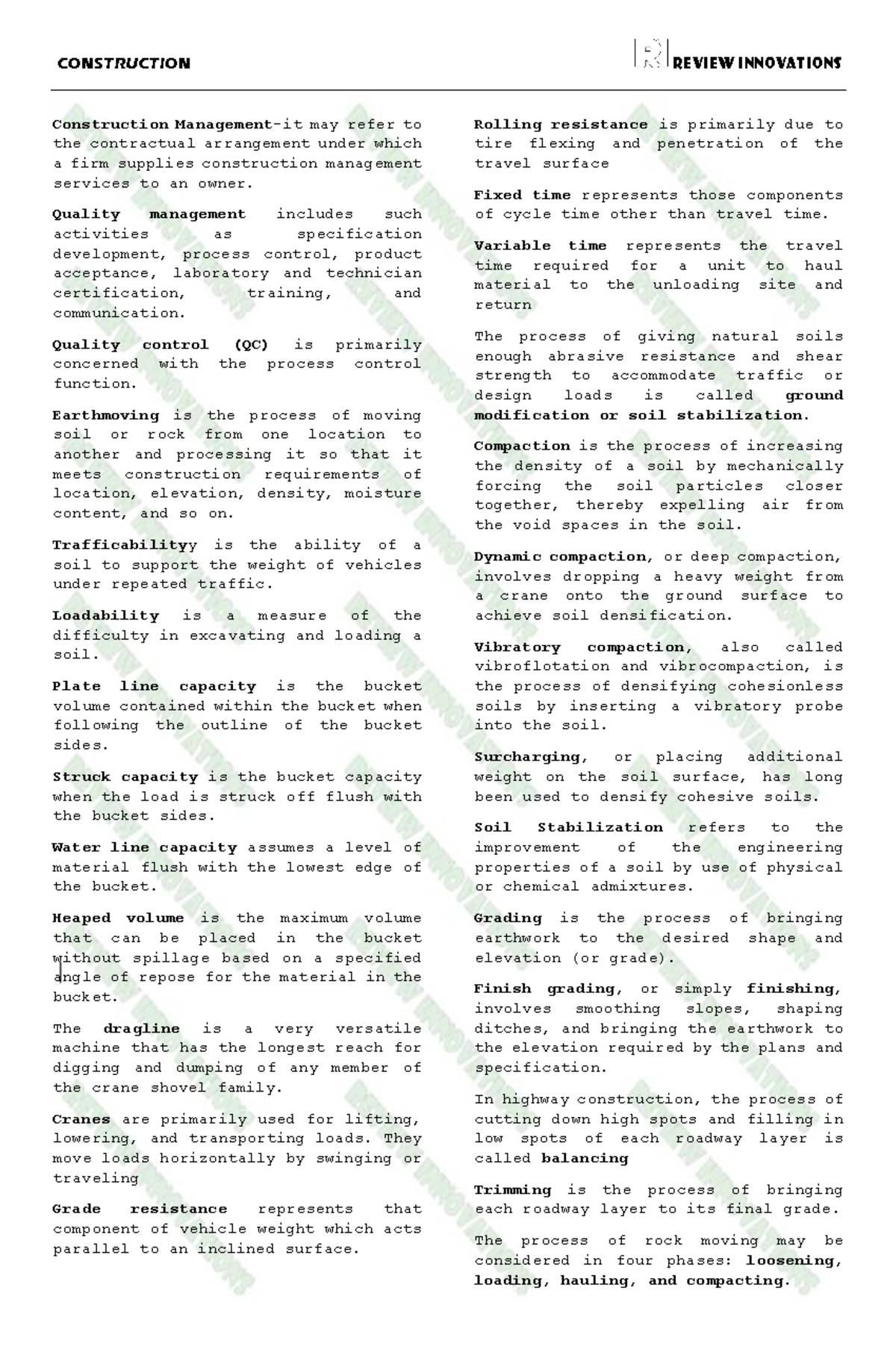 Construction Concepts and Terms Compilation - Construction Management ...