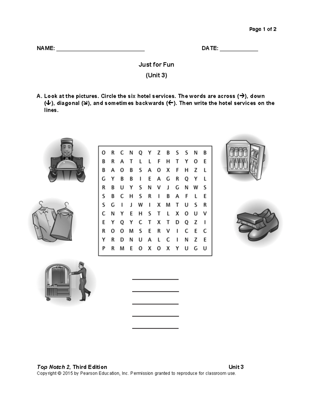 UNIT 03 Just for Fun - apuntes - Page 1 of 2 NAME ...