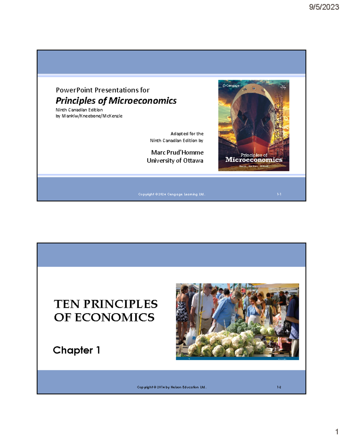 Ch01 Mankiw Micro 6ce - revised - PowerPoint Presentations for ...