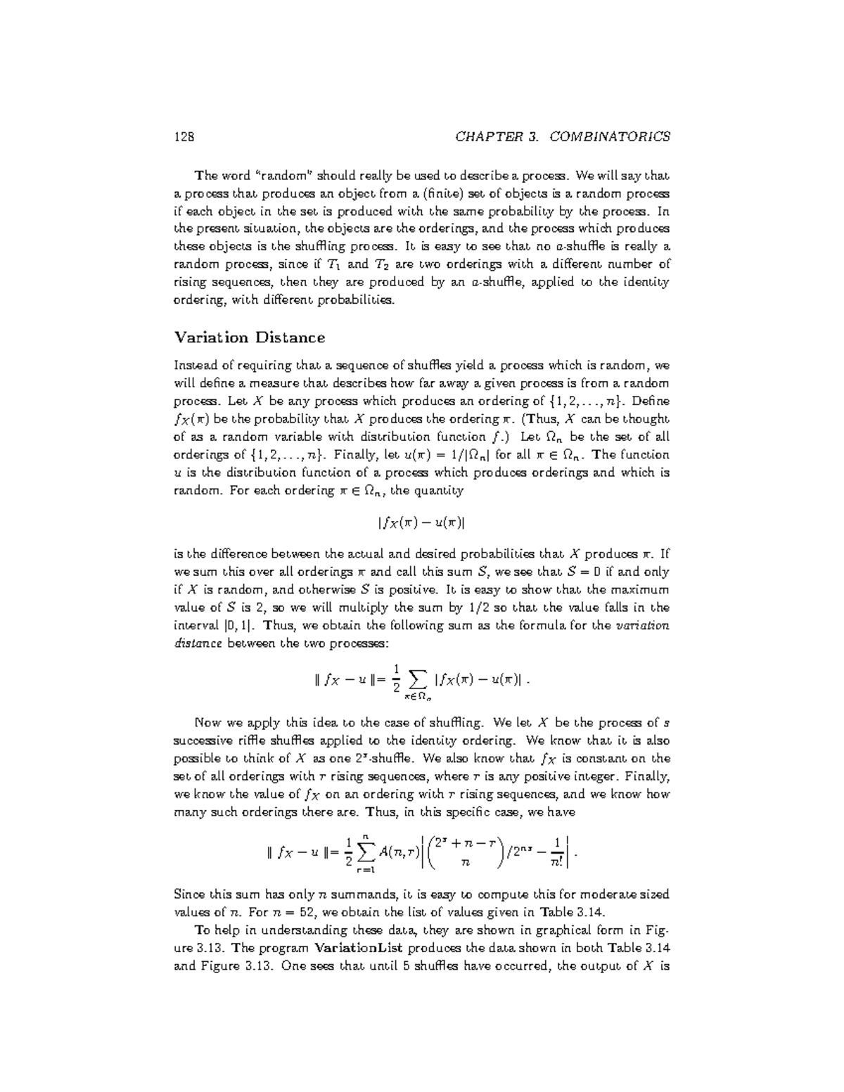 Prob book-136-156 - Prob book - 128 CHAPTER 3. COMBINATORICS The word “random” should really be ...