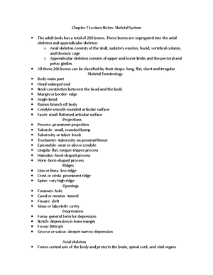 Skeletal System Practice Questions Cont - Skeletal system functions a ...