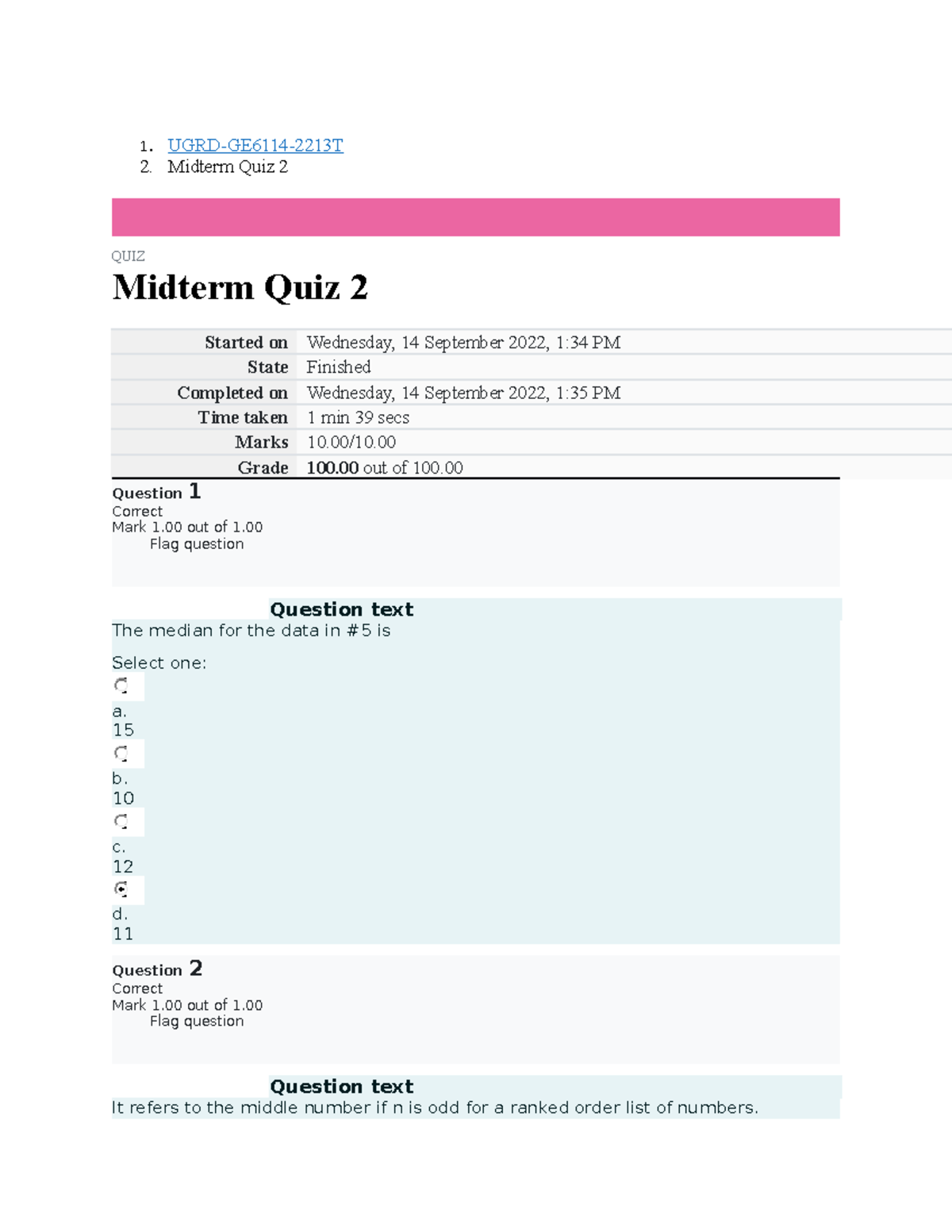 Midterms 2 - QUIZ - 1. UGRD-GE6114-2213T 2. Midterm Quiz 2 QUIZ Midterm ...