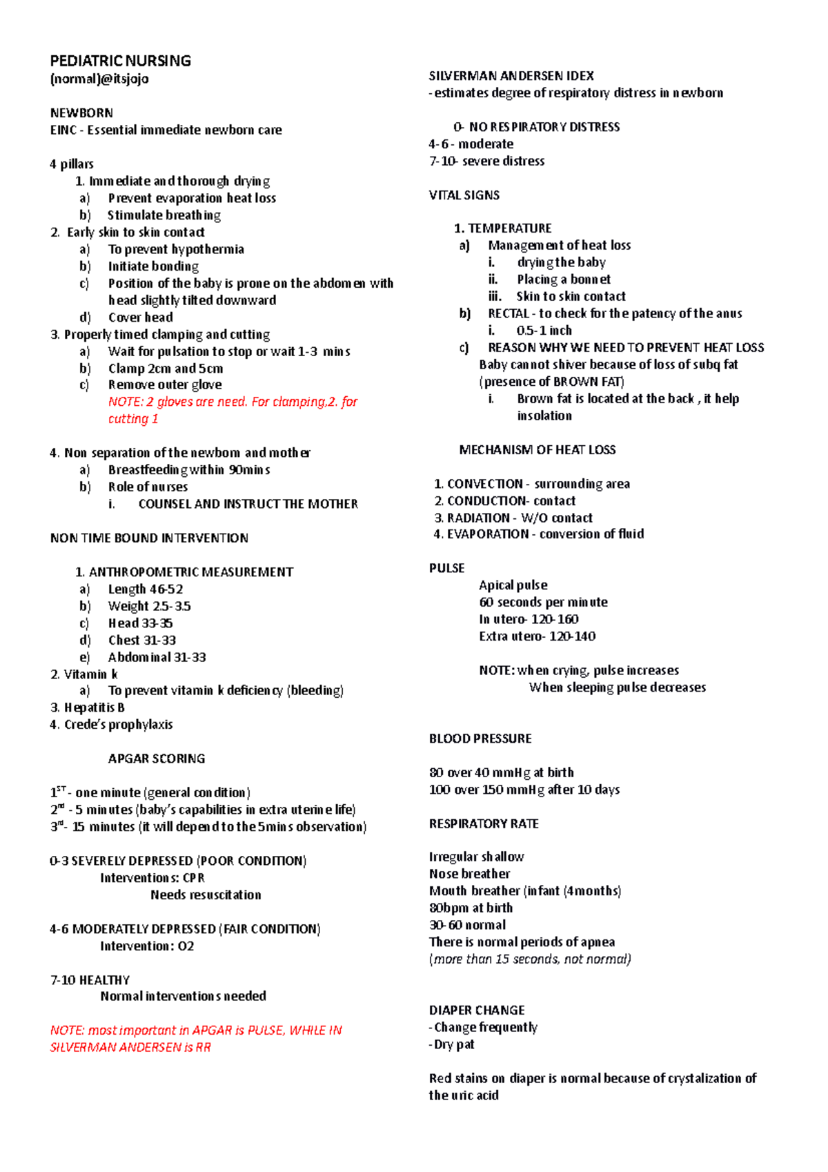 Pediatric Nursing - SIMPLEFIED - PEDIATRIC NURSING (normal)@itsjojo ...