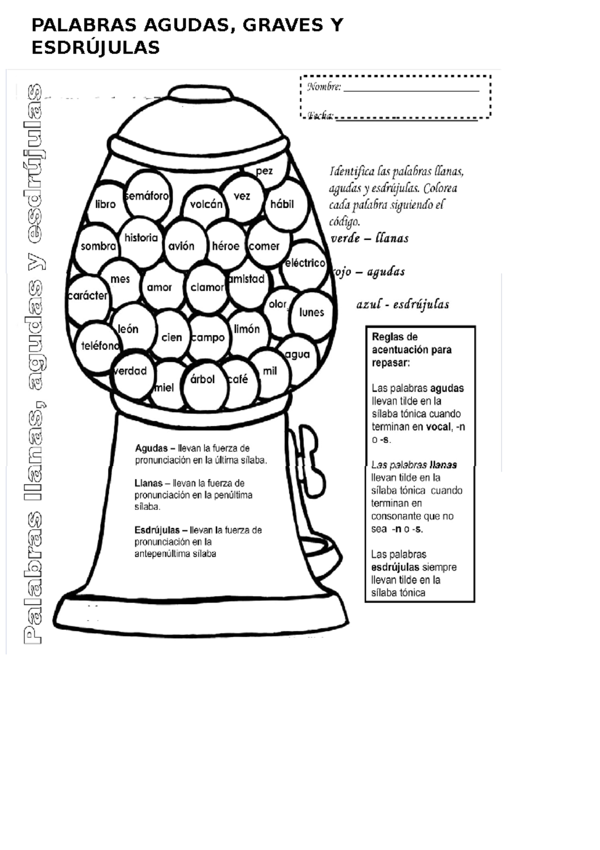 Agudas Y Graves - bien - Comprensión y redacción de textos - PALABRAS ...