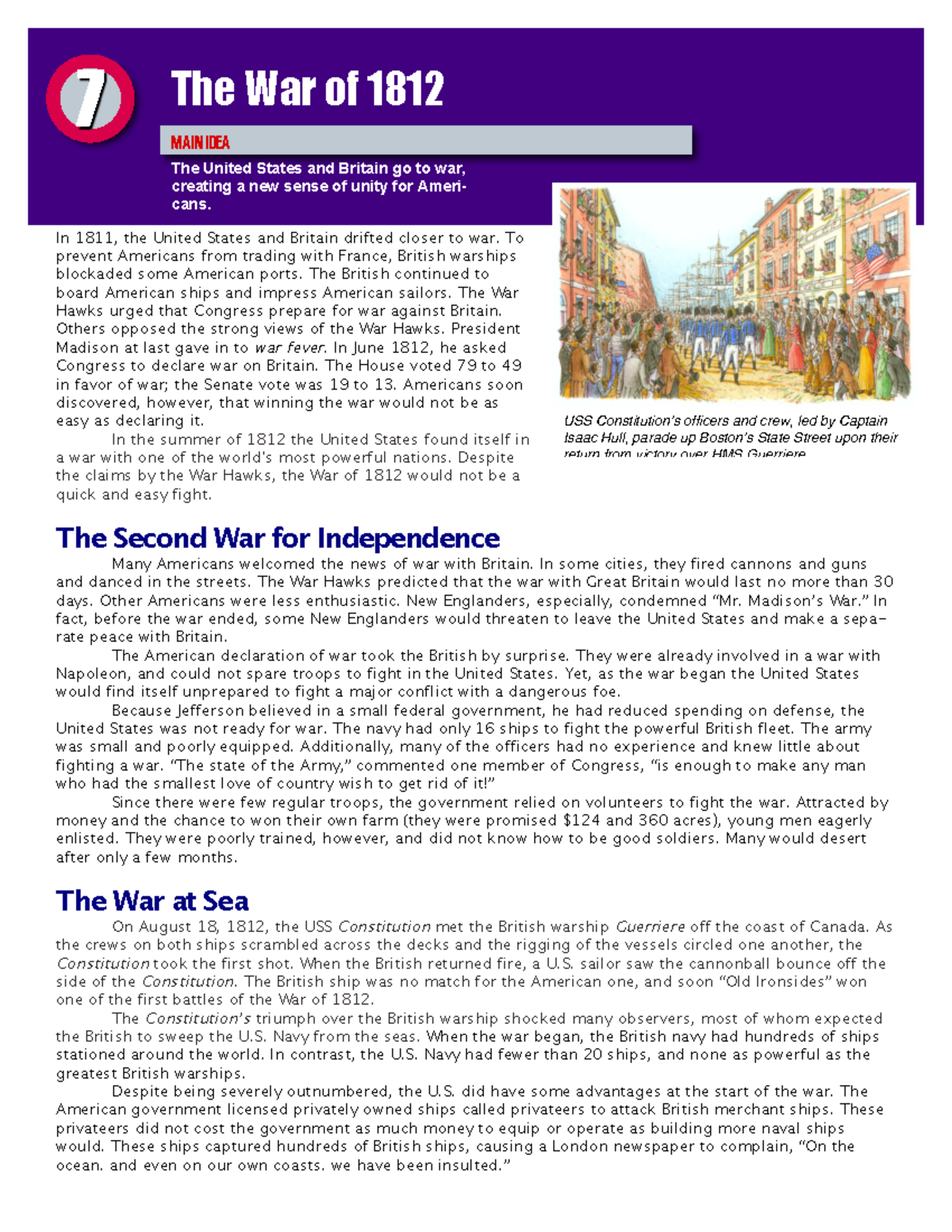 America's+History+-+The+War+of+1812 - HIS 4115 - Harvard - Studocu