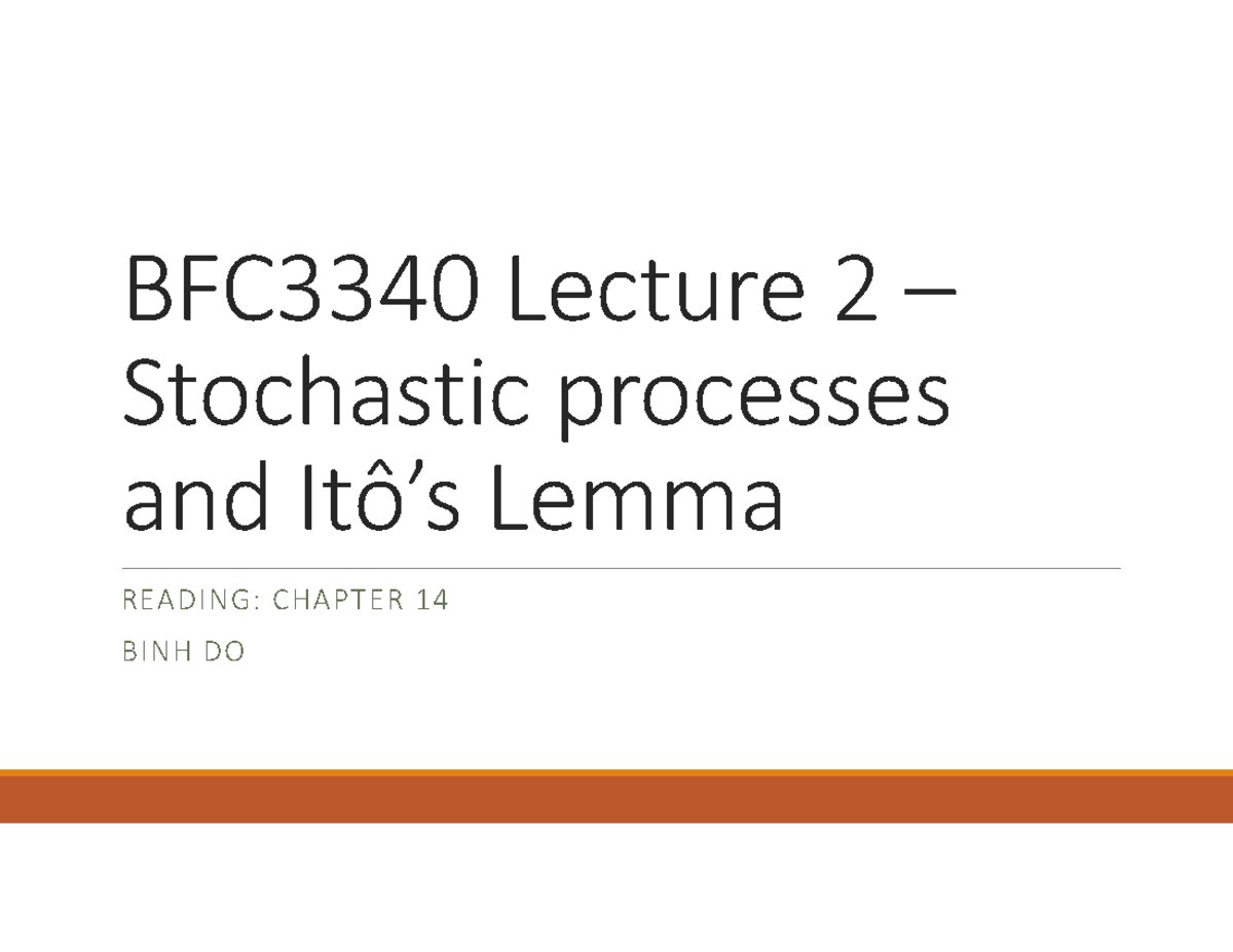 Lecture 2 Stochastic Processes - Warning: TT: undefined function: 32 Warning: TT: undefined ...
