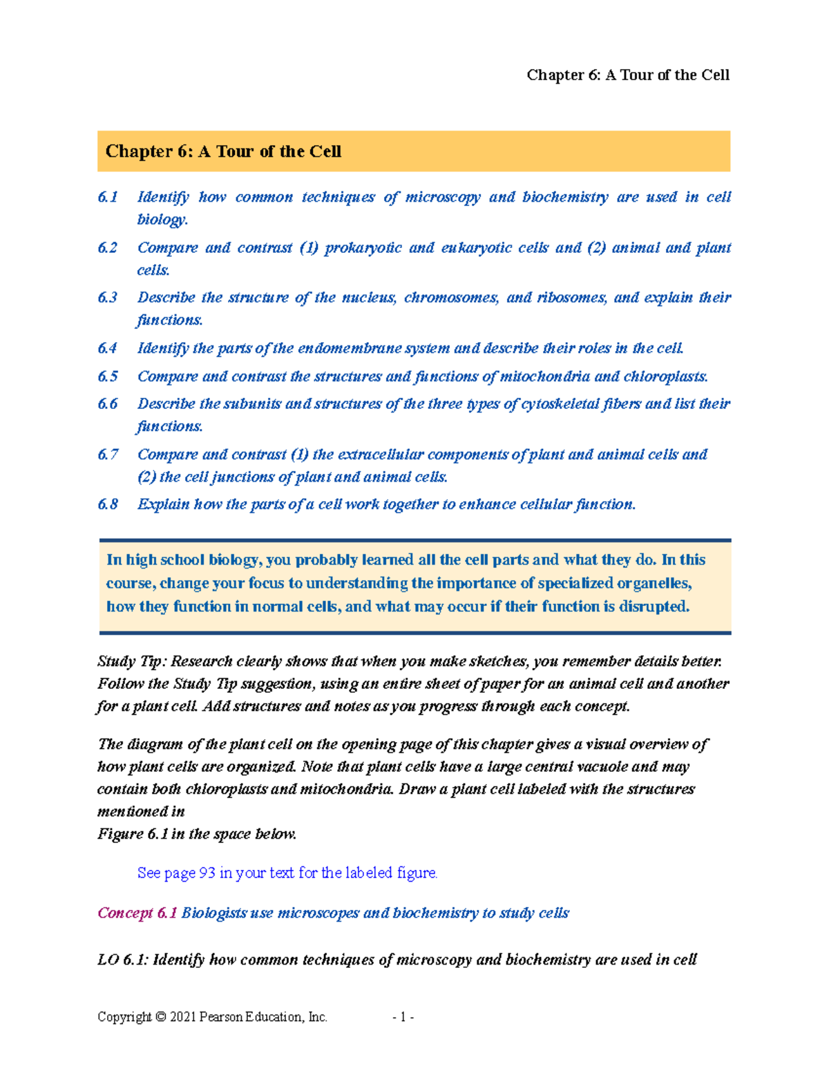 A35D1E6E 8E60 4112 9581 700DC63F27EB - Chapter 6: A Tour of the Cell 6 ...
