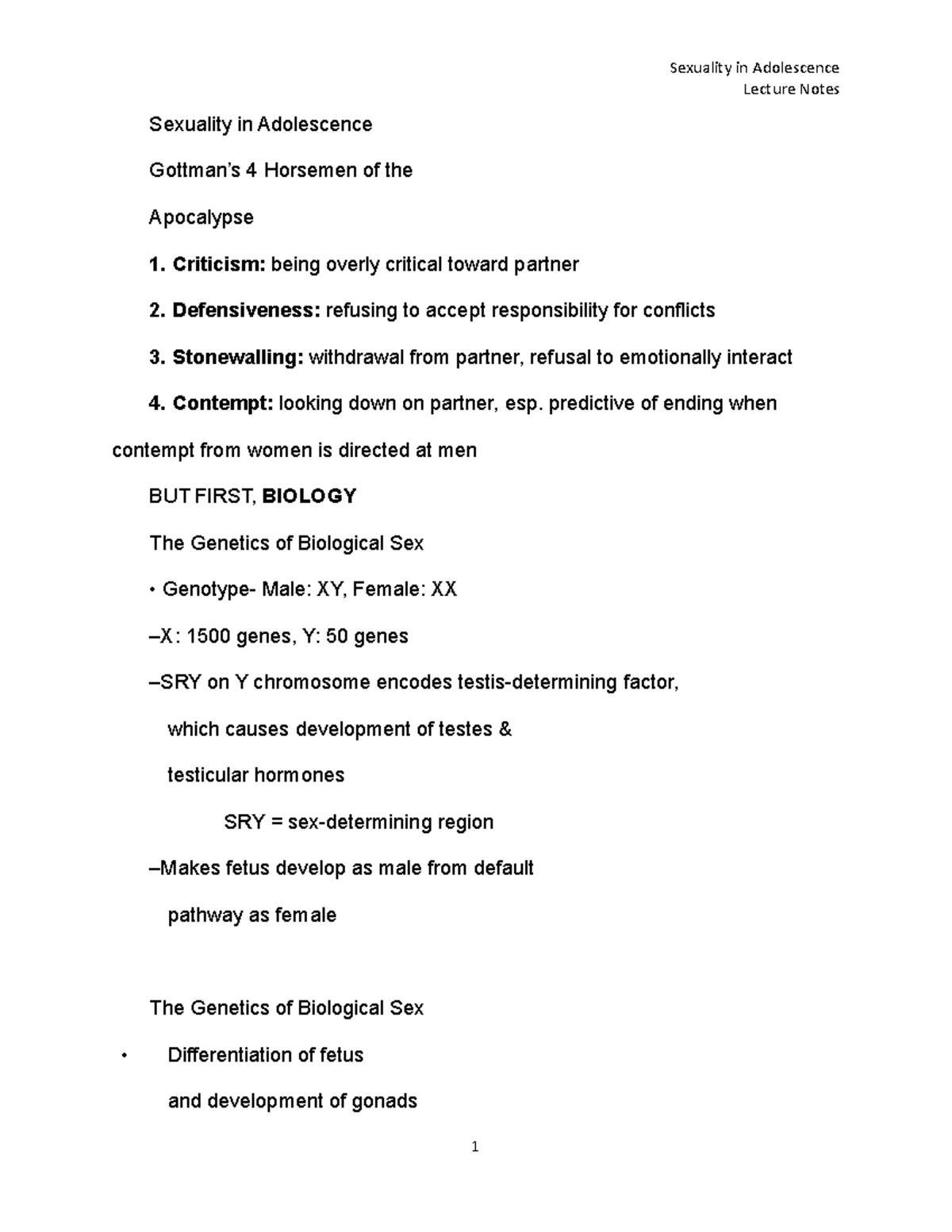 2021 Adolescent Psychology Lecture Notes Xi Sexuality In
