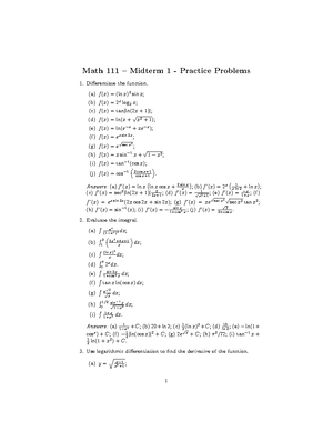 Notes For Calc II (Topics) - Notes For Calc II (Topics) Integration ...