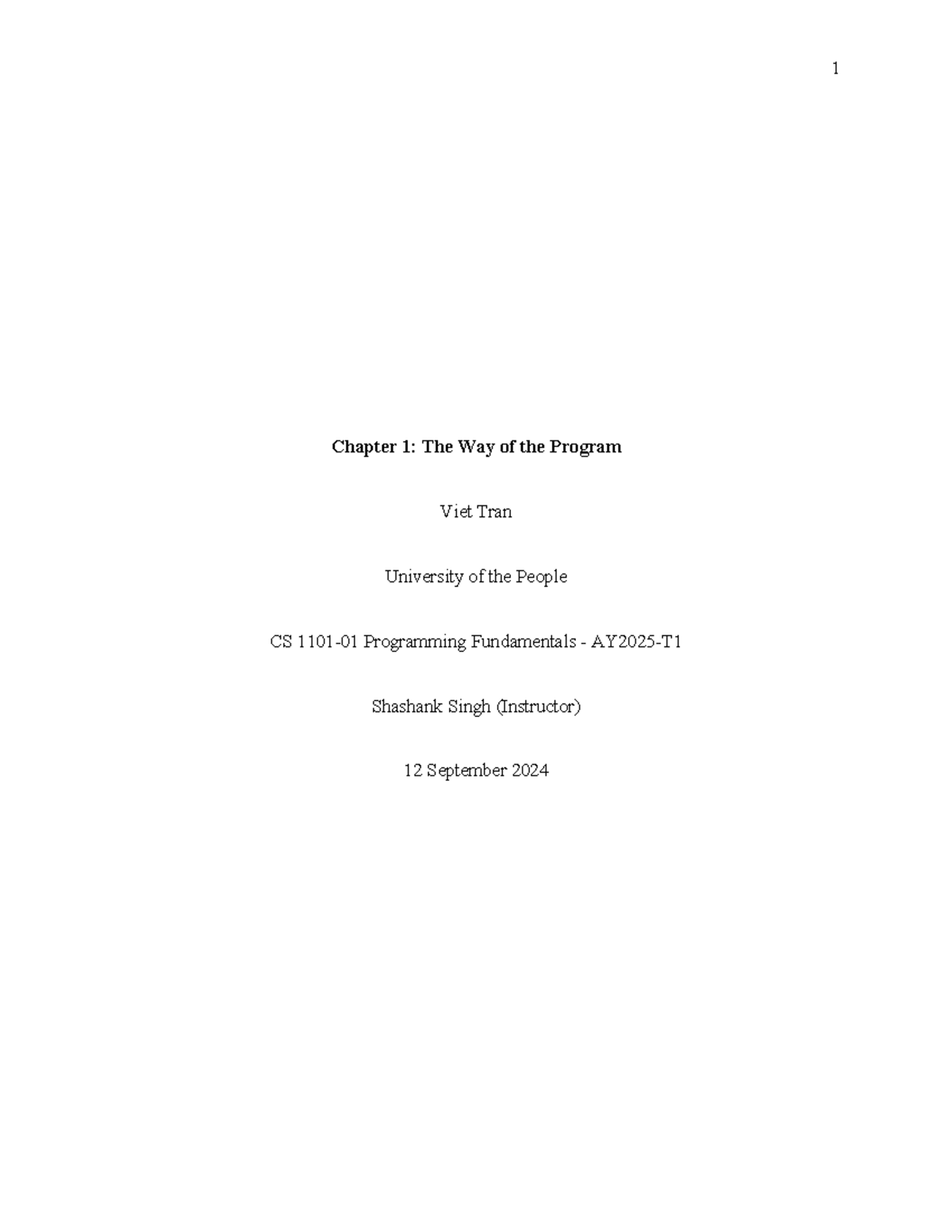 Assignment Activity Unit 1 - Chapter 1: The Way of the Program Viet ...