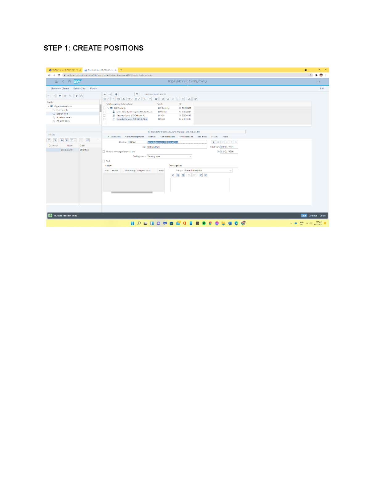 HCM CASE Study - Sap Business Process Integration - STEP 1: CREATE ...