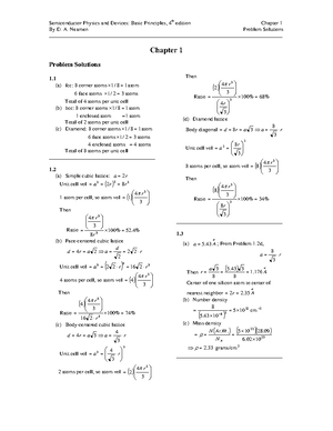 Chapter 1 - ggasdfasdf - Semiconductor Physics and Devices: Basic Principles, 4 edition Chapter ...