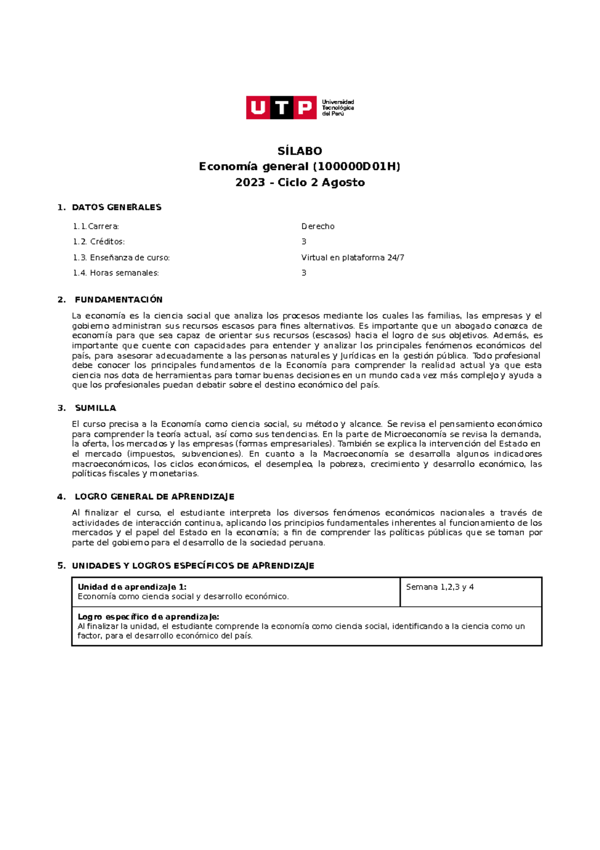 Sílabo - DDD - Caratula - UTP - Studocu