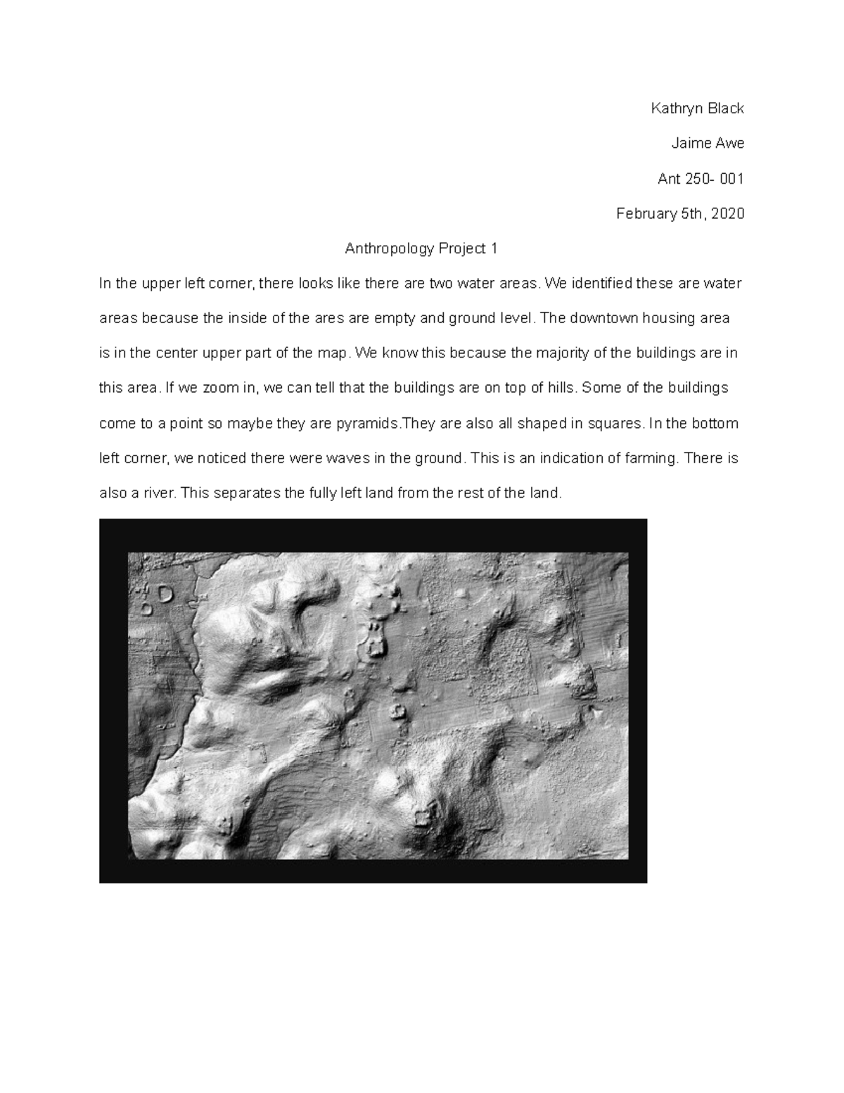 Project 1 Ant - Kathryn Black Jaime Awe Ant 250- 001 February 5th, 2020 ...