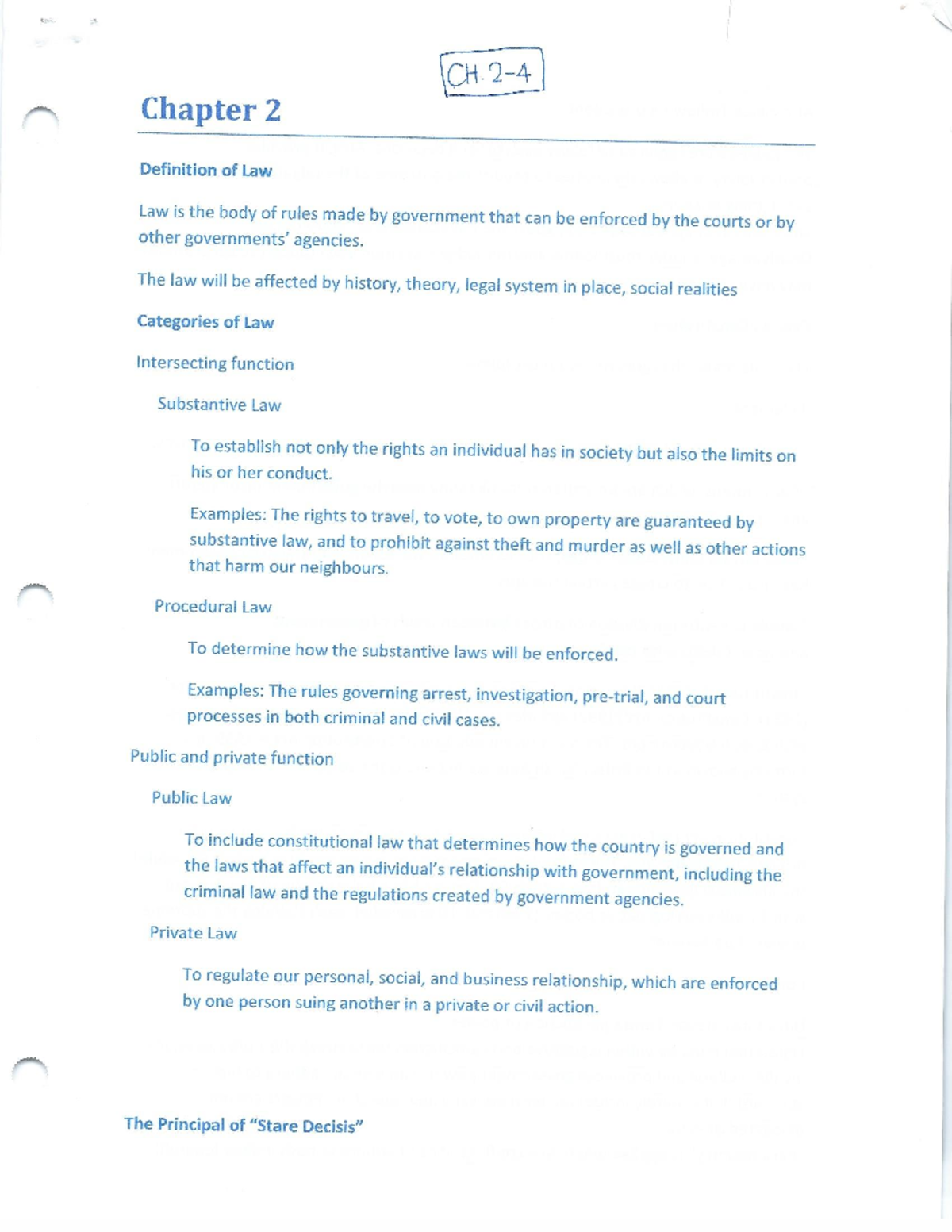 CHAPTER 2, 3, 4 - BLAW 3100 - Studocu
