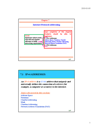 Chapter 10 -Network Performance Analysis - 1/ ####### Chapter 10 ...