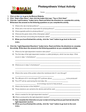 Cell Homeostasis Virtual Lab - - Studocu