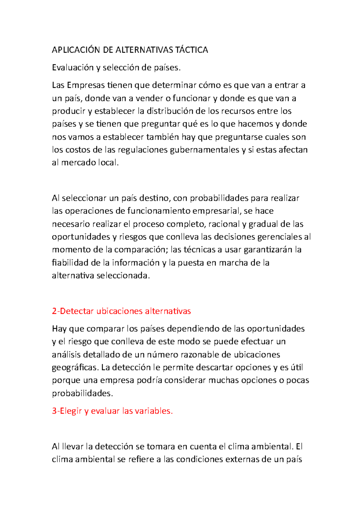 Aplicación DE Alternativas Táctica - APLICACIÓN DE ALTERNATIVAS TÁCTICA ...