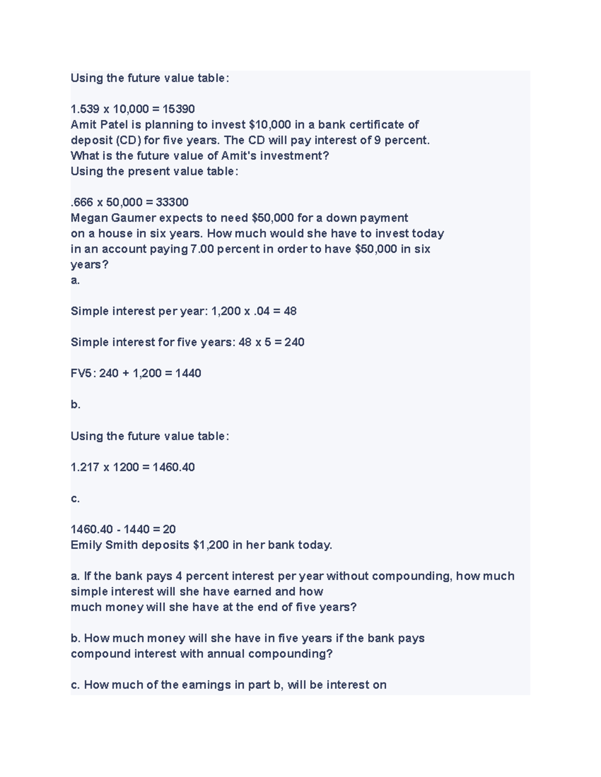 CORP FIN #4 (19) - EXAM HELP - Using the future value table: 1 x 10,000 ...