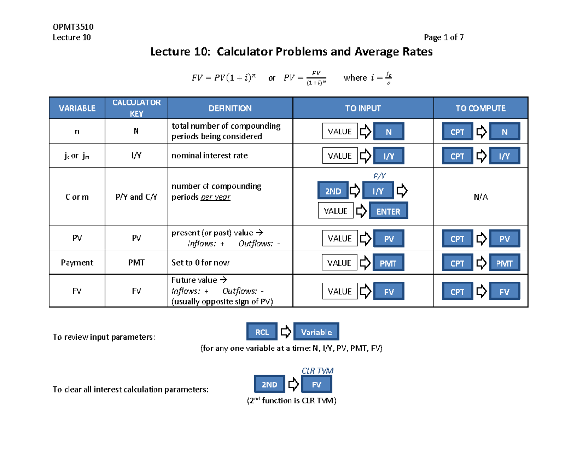 Lecture 10 Handout - Lecture 10 Page 1 of 7 Lecture 10: Calculator ...