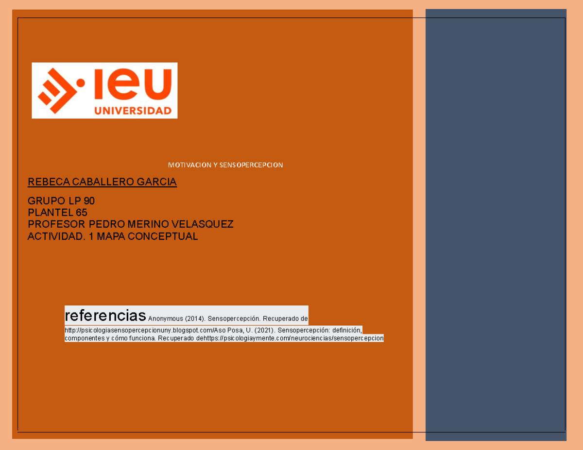MAPA Conceptual AC 1 - Motivacion y Sensopercepcion - MOTIVACION Y ...