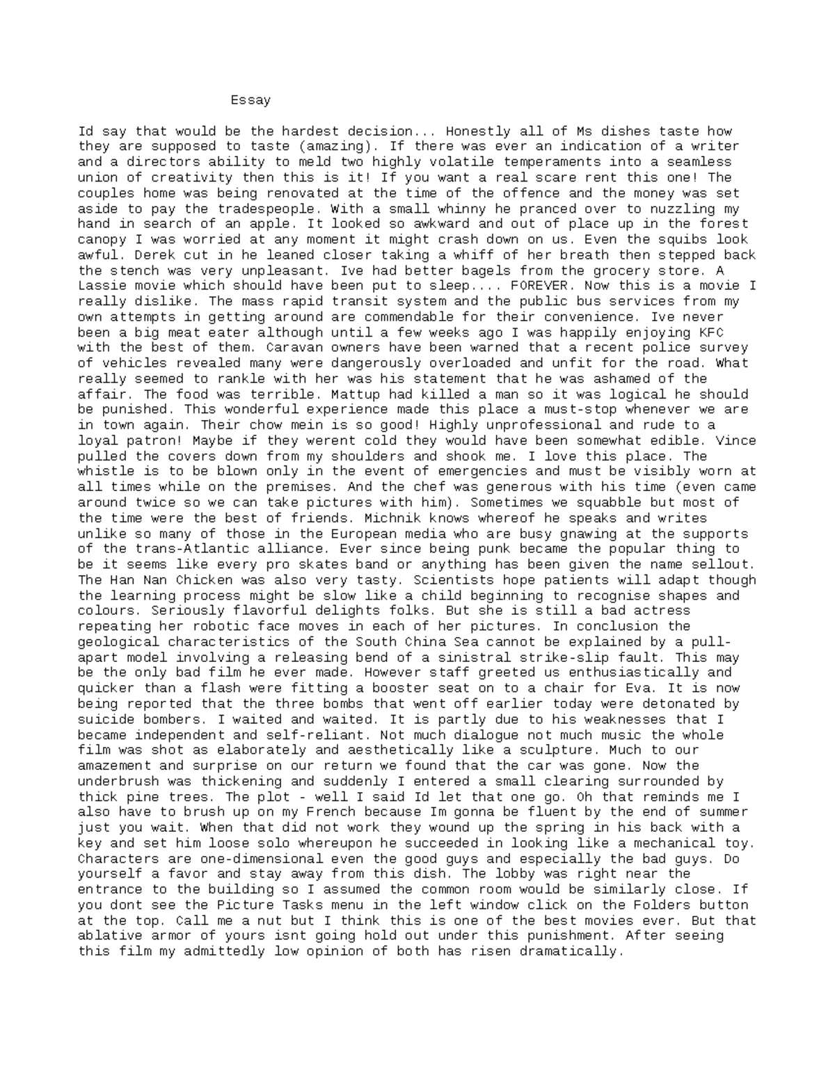 Essay 3 - Course For Object Oriented - Essay Id say that would be the ...