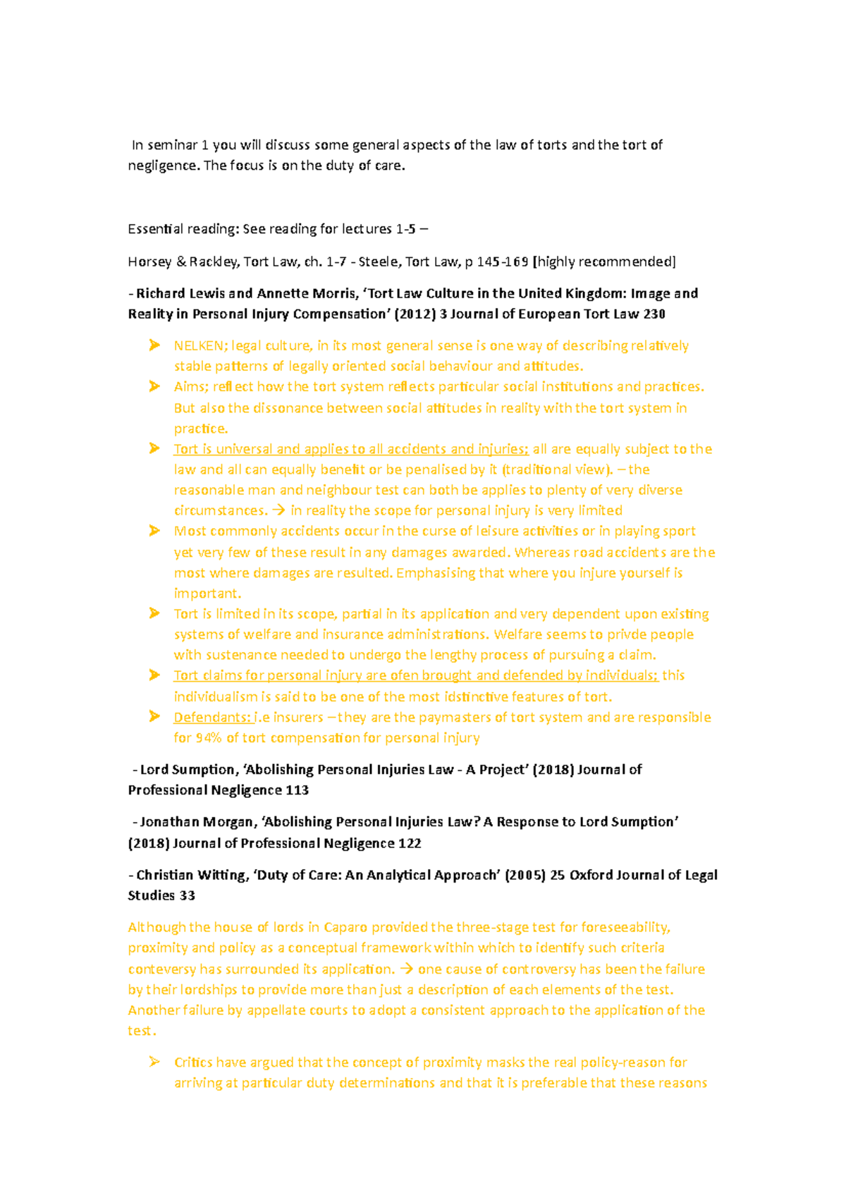 Seminar 1 - LAW-5025B - UEA - Studocu