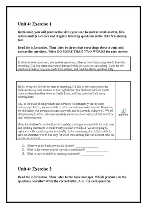 Unit 6 - Reading - Unit 6 - Unit 6: Exercise 1 Read the information ...
